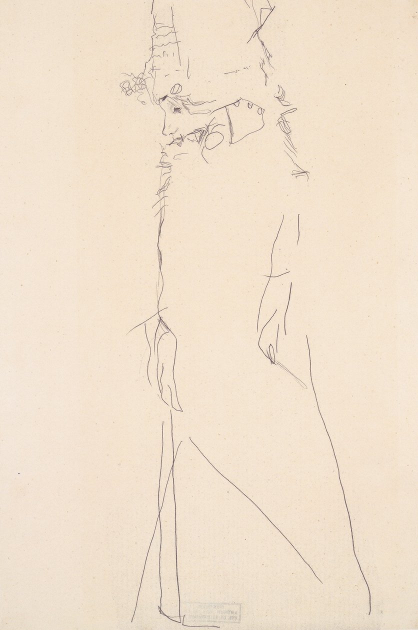 Bildnis Gerti Schiele mit geschlossenen Augen