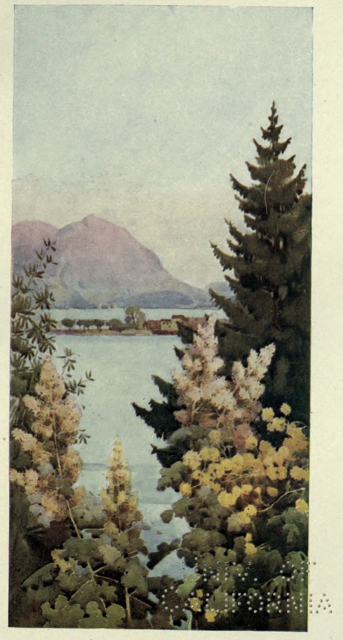 Ein Garten, Lago di Como, Illustration aus 'Die italienischen Seen' von ...
