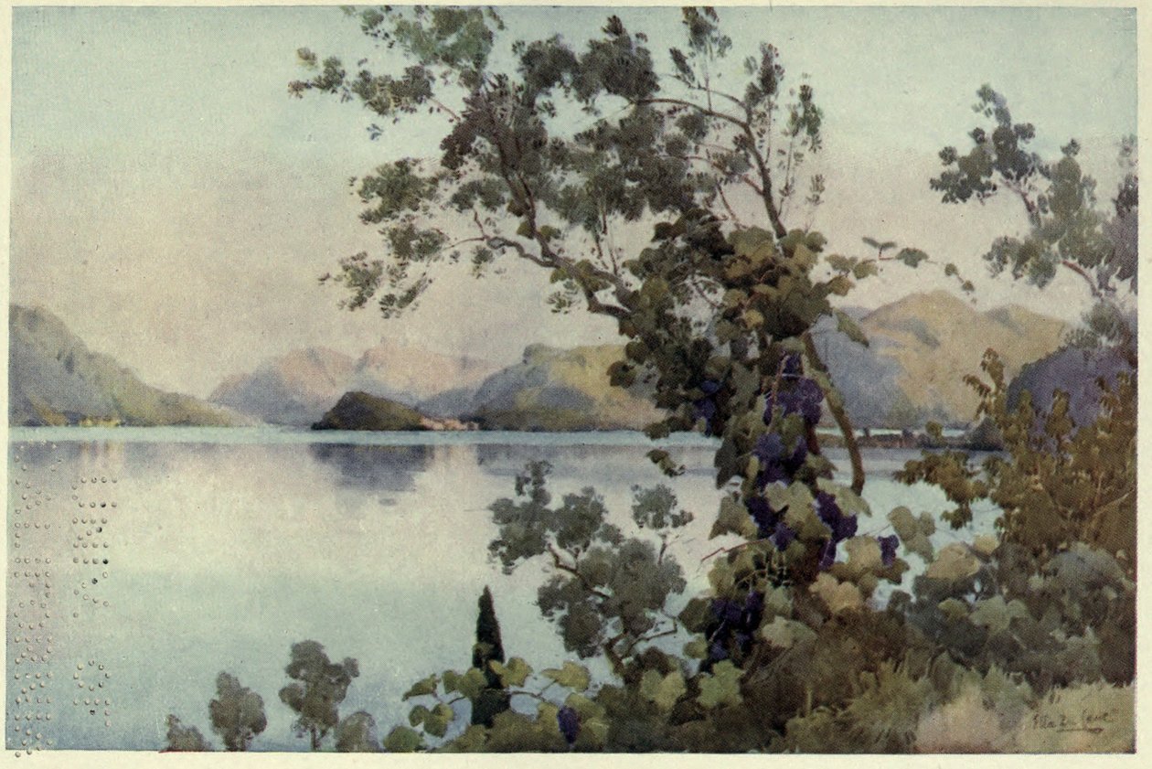 Abend, Lago di Como, Illustration aus 'Die italienischen Seen' von ...