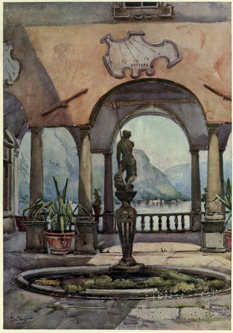 Die Loggia, Villa Pliniana, Lago di Como, Illustration aus 'Die ...