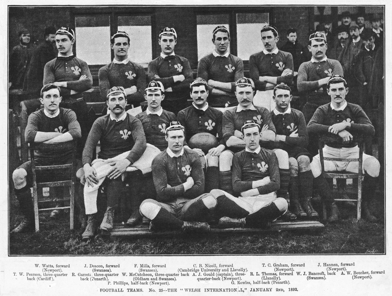 Walisische Fußballnationalmannschaft, 2. Januar 1892