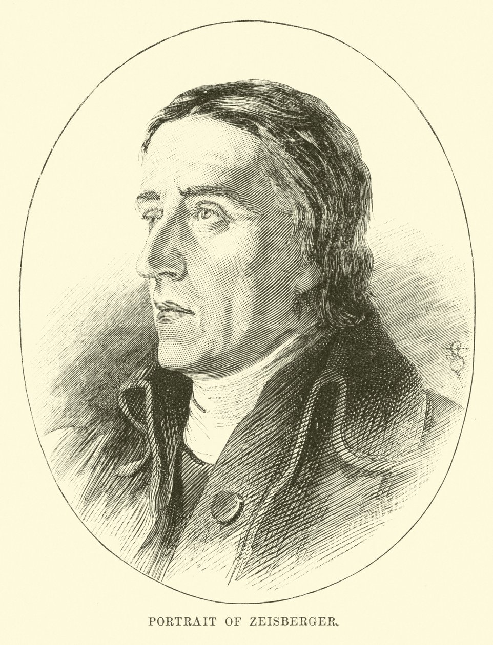 Porträt von Zeisberger von English School: Kunstdruck