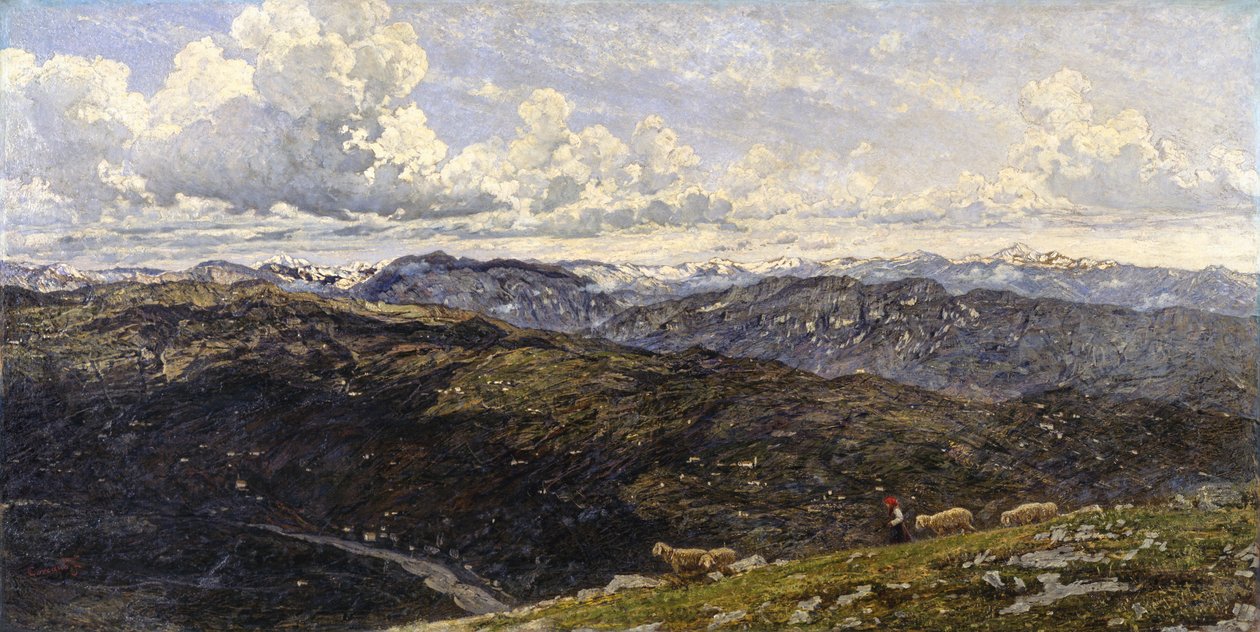 Bergamaskische Voralpen von Filippo Carcano: Kunstdruck