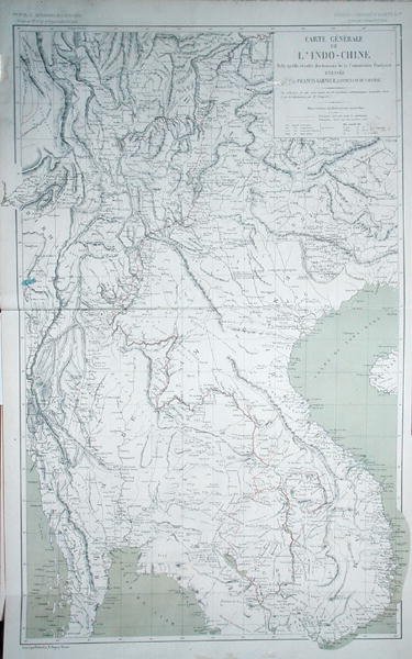 Karte von Indochina aus 'Atlas du Voyage d'Exploration en Indochine ...