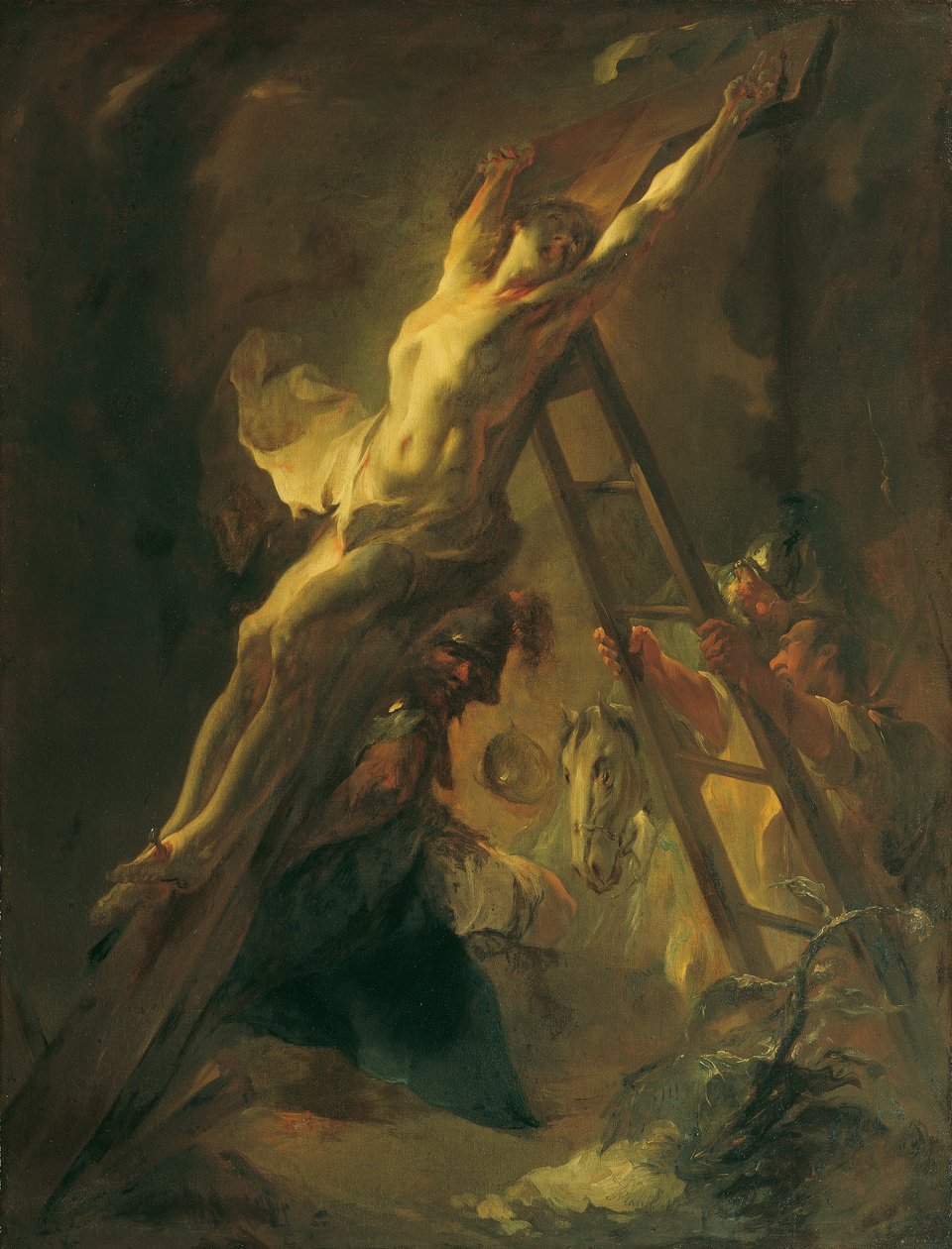 Die Kreuzaufrichtung von Franz Anton Maulbertsch: Kunstdruck