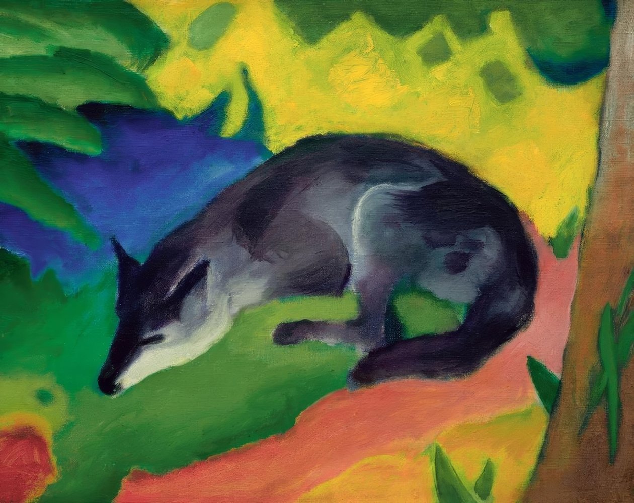 Fuchs (Blauschwarzer Fuchs) von Franz Marc: Kunstdruck