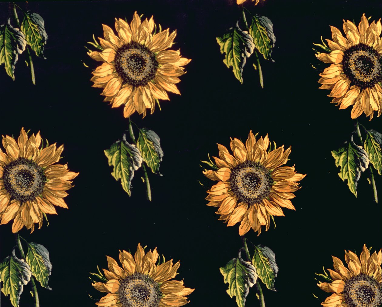 Velours au Sabre: Seidendekoration von Sonnenblumen durch Maison Ogier ...