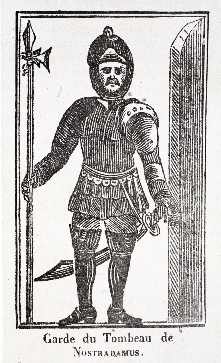 Wache am Grab von Nostradamus von French School: Kunstdruck