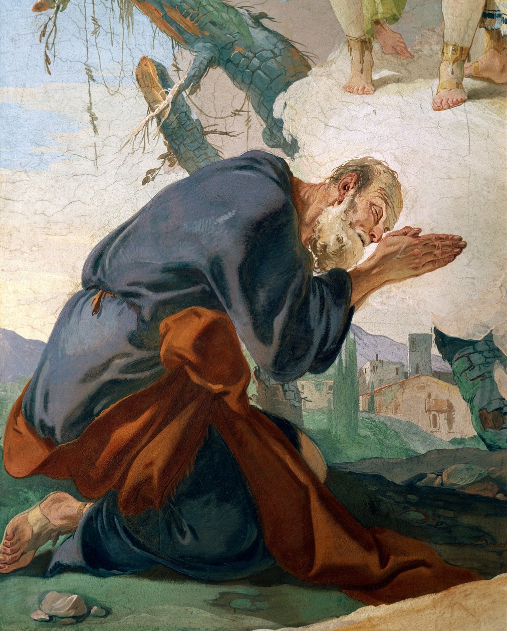 Abraham und die Engel (Detail) von Giovanni-Battista Tiepolo
