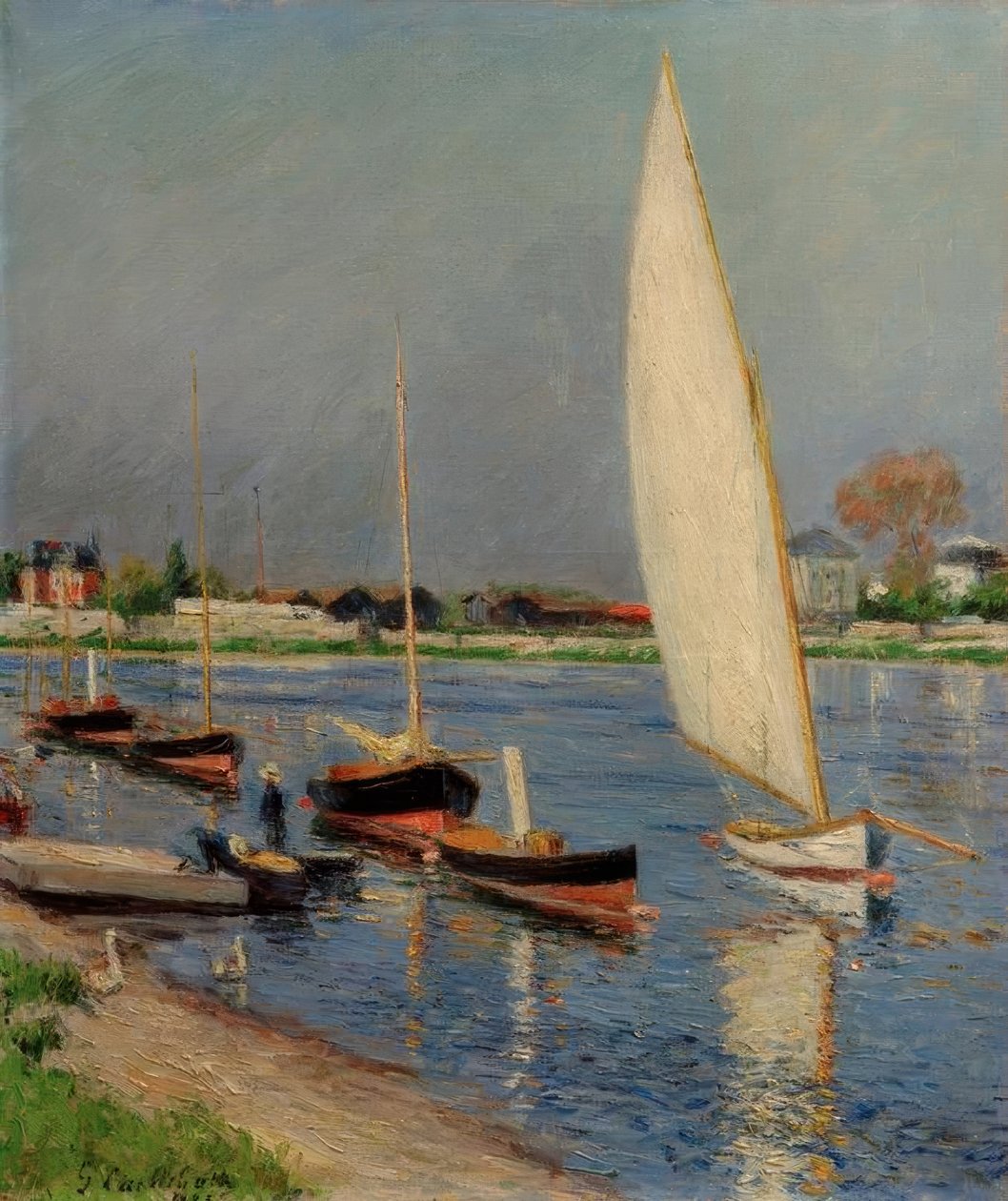 Segelboote auf der Seine bei Argenteuil