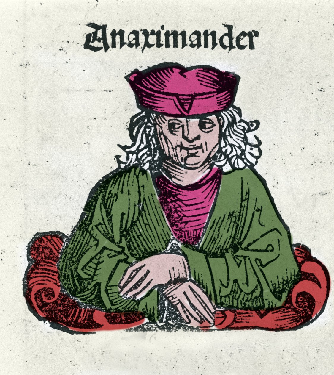 Darstellung von Anaximander von Milet (610 - 547 v. Chr.), griechischer ...