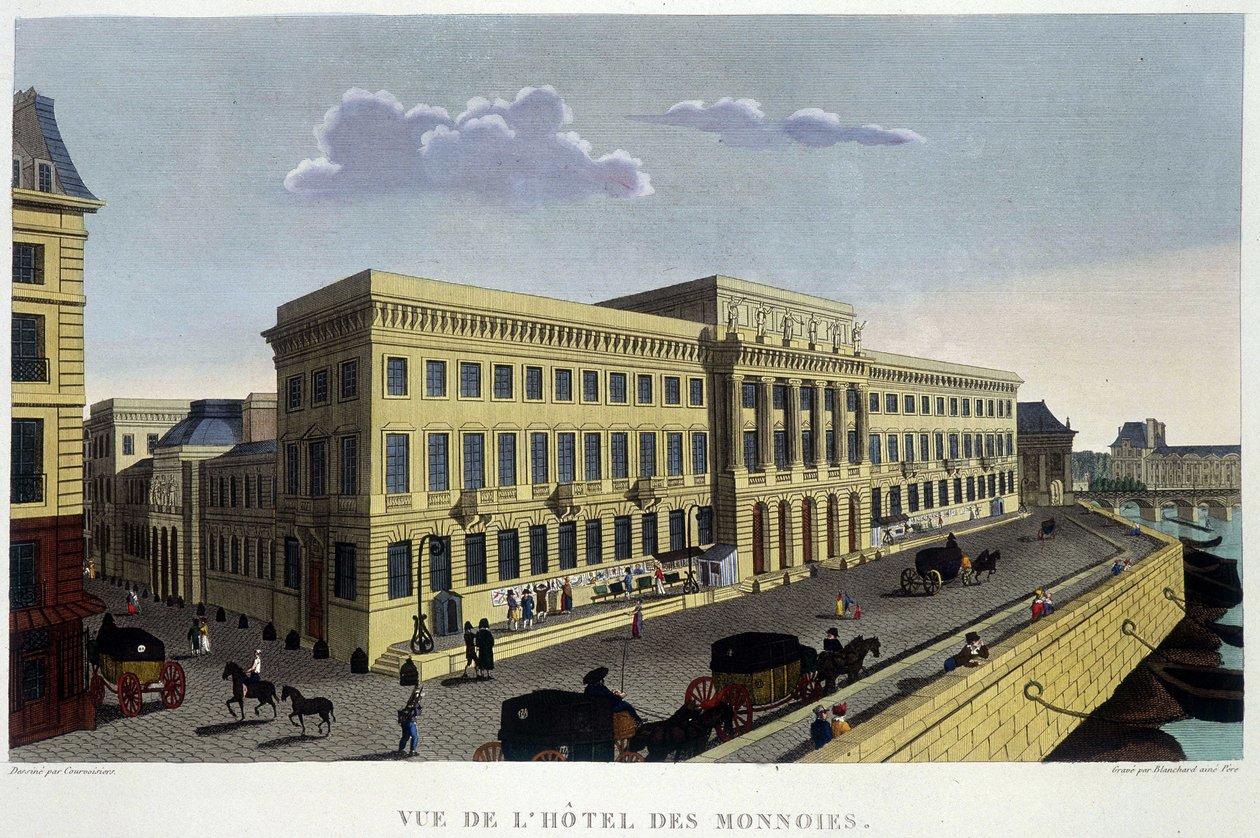 Hôtel des Monnins, um 1820 - in „Vues de Paris“ von Courvoisier 1827