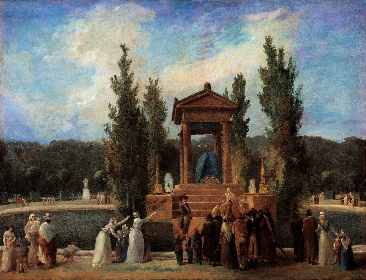 Denkmal zu Ehren von Jean Jacques Rousseau im Tuileriengarten am 10 ...