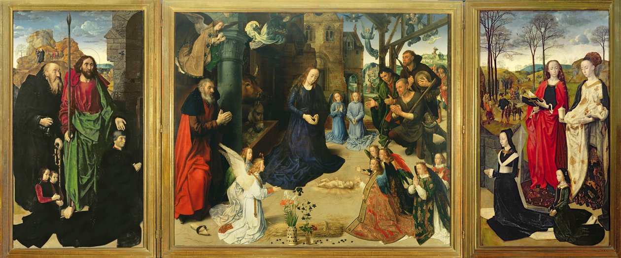 Das Portinari-Triptychon, um 1479 von Hugo van der Goes