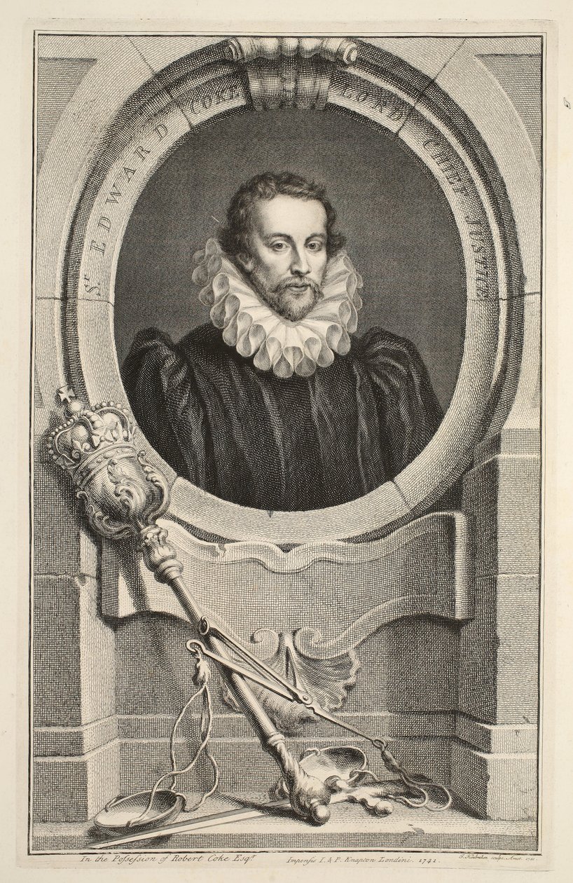 Porträt von Sir Edward Coke, Lord Chief Justice, Illustration aus ...