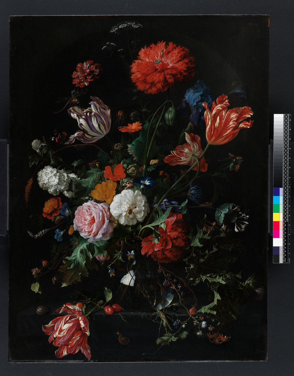 Blumen in einer Glasvase, ca. 1660 von Jan Davidsz de Heem