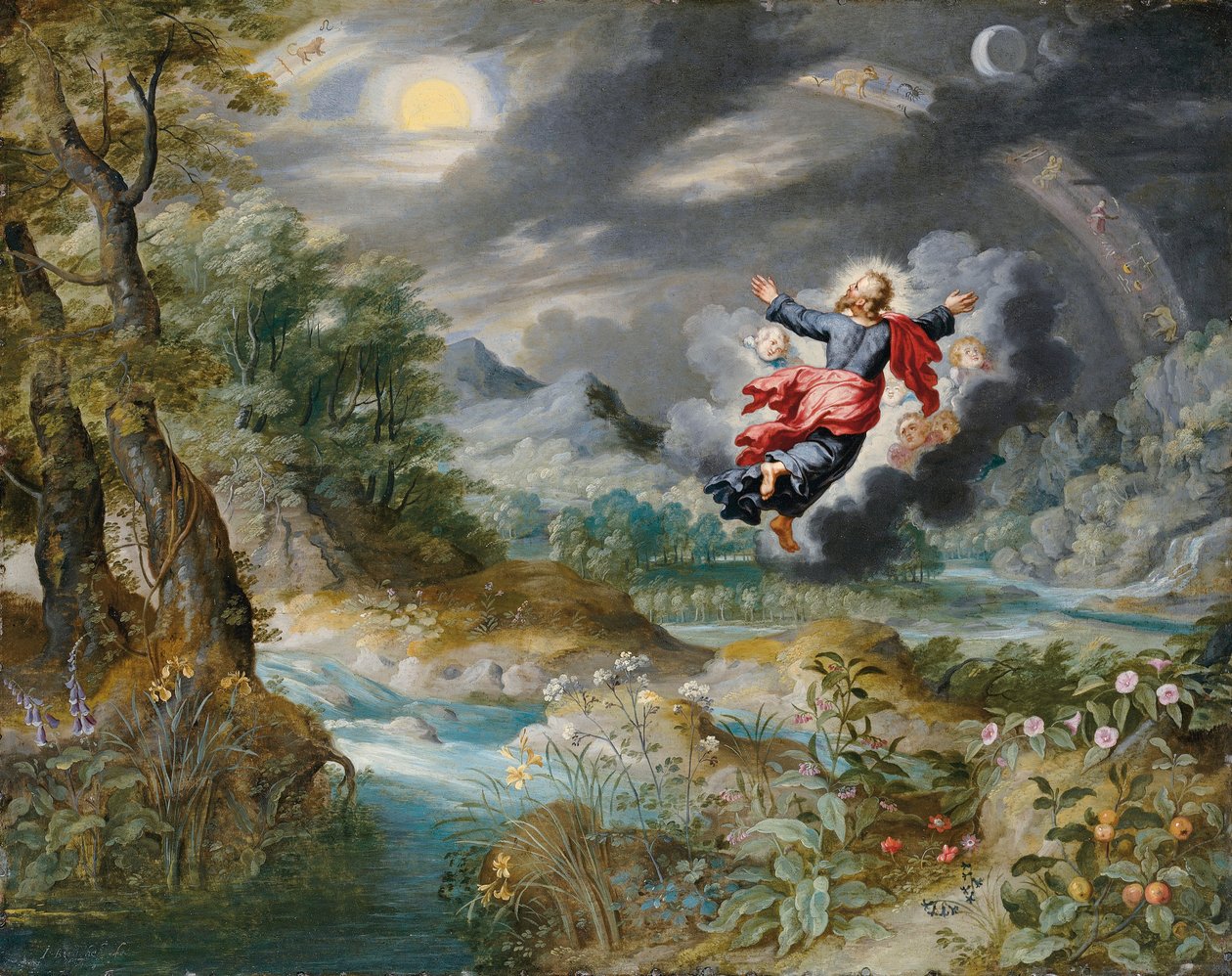 Gott erschafft die Sonne, den Mond und die Sterne im Firmament, ca. 1650