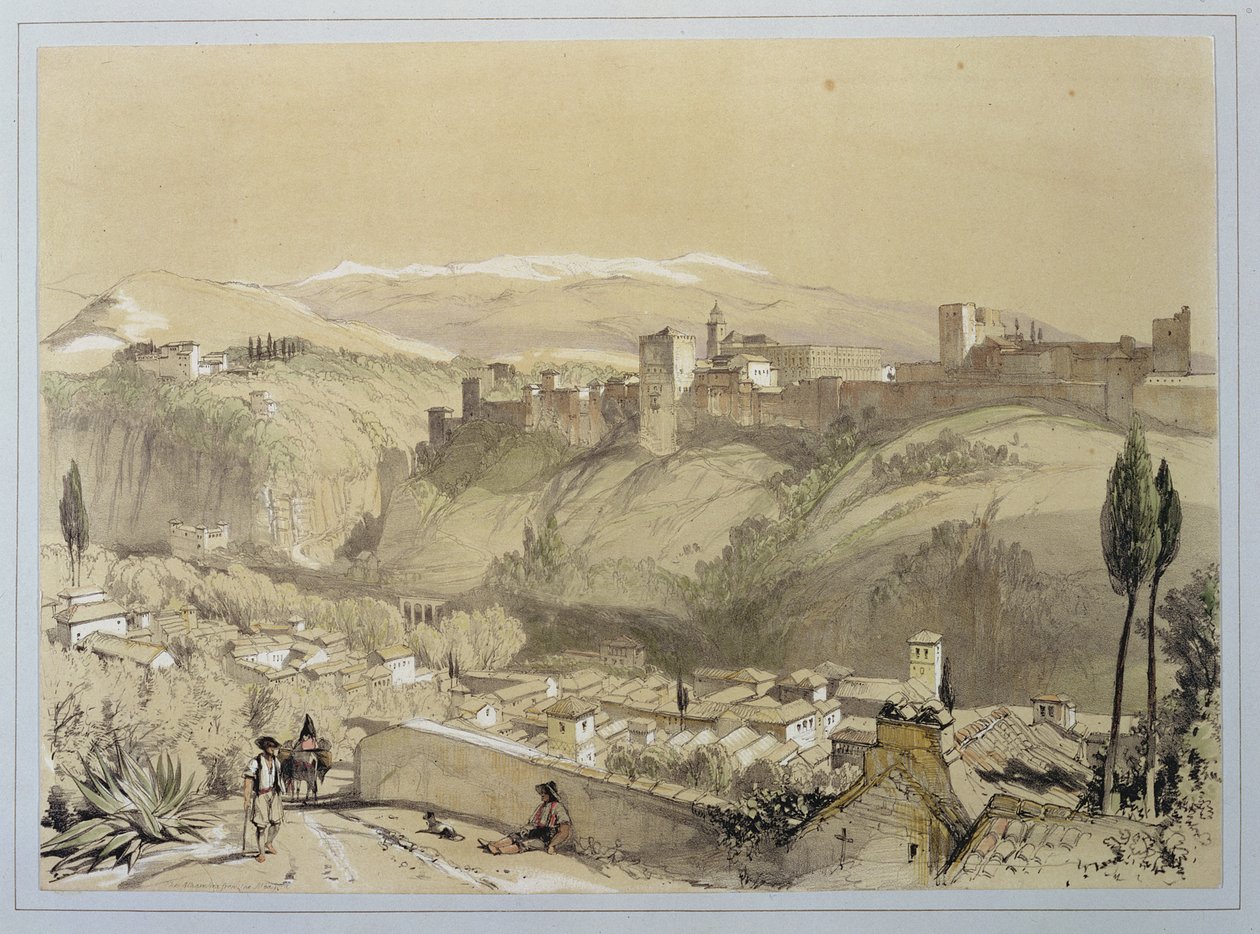 Die Alhambra vom Albay, aus 'Sketches and Drawings of the Alhambra ...