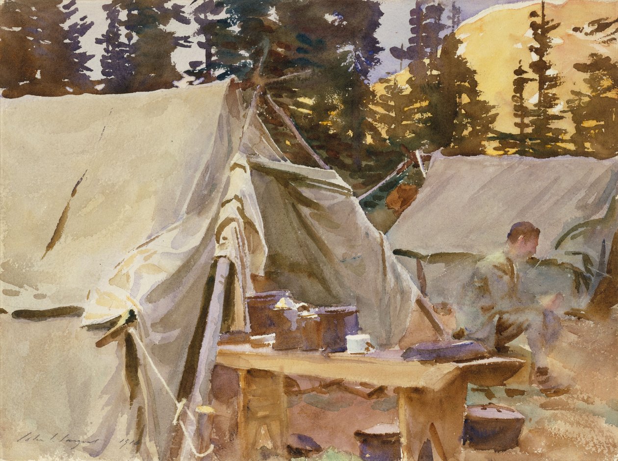 Lager am Lake O'Hara, 1916 von John Singer Sargent