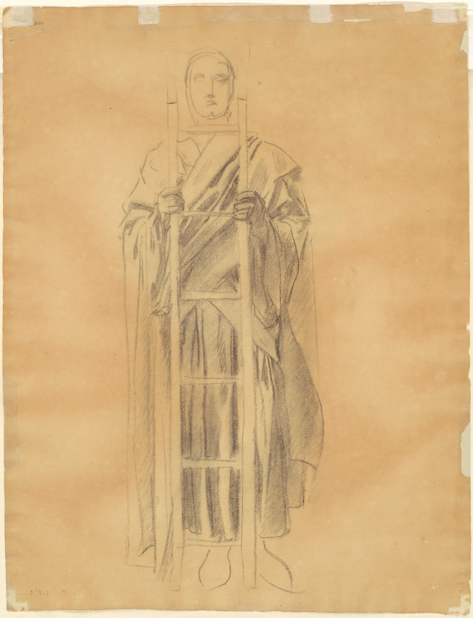 Studie für Dogma der Erlösung: Engel Fries [verso], 1895-1903