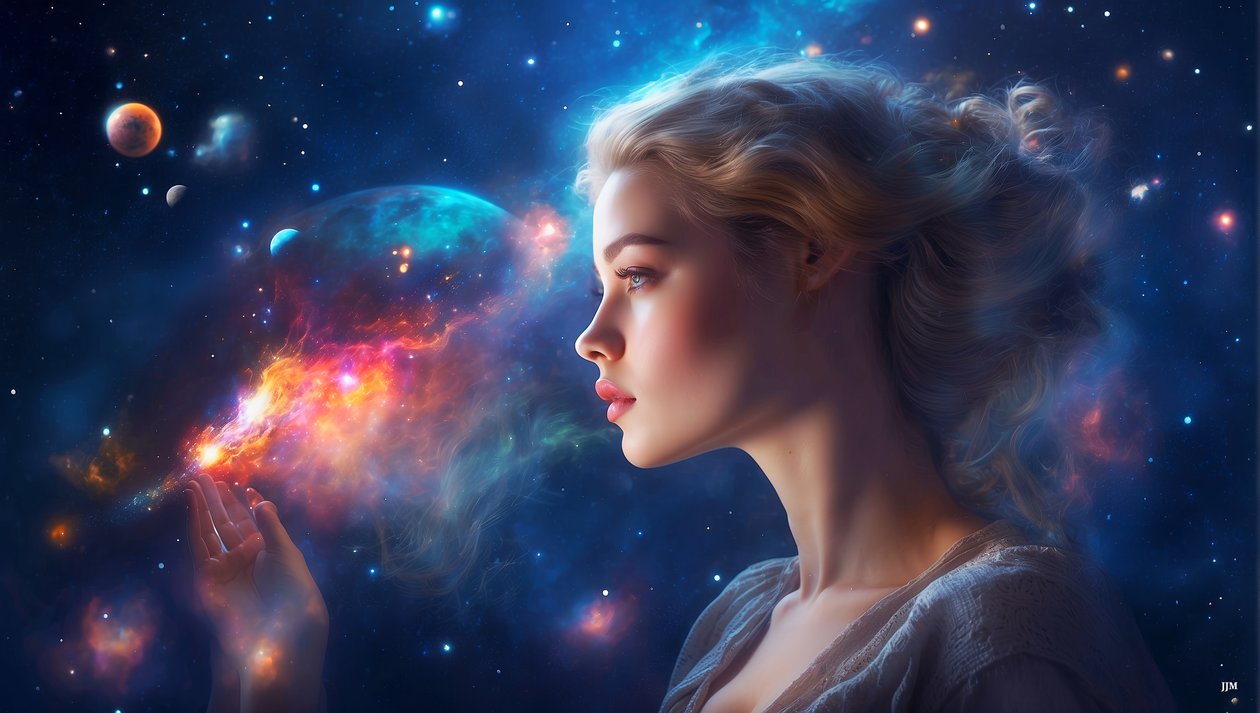 Traumwelt_Universum_02 von Josef Johann Michel: Kunstdruck