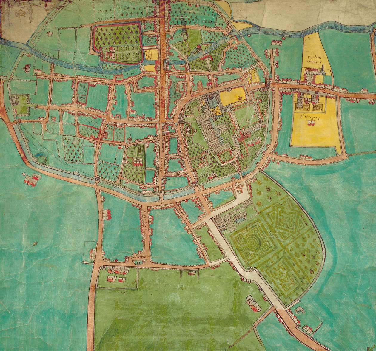 Grundstückskarte von : Hochwertigste Kunstreproduktion