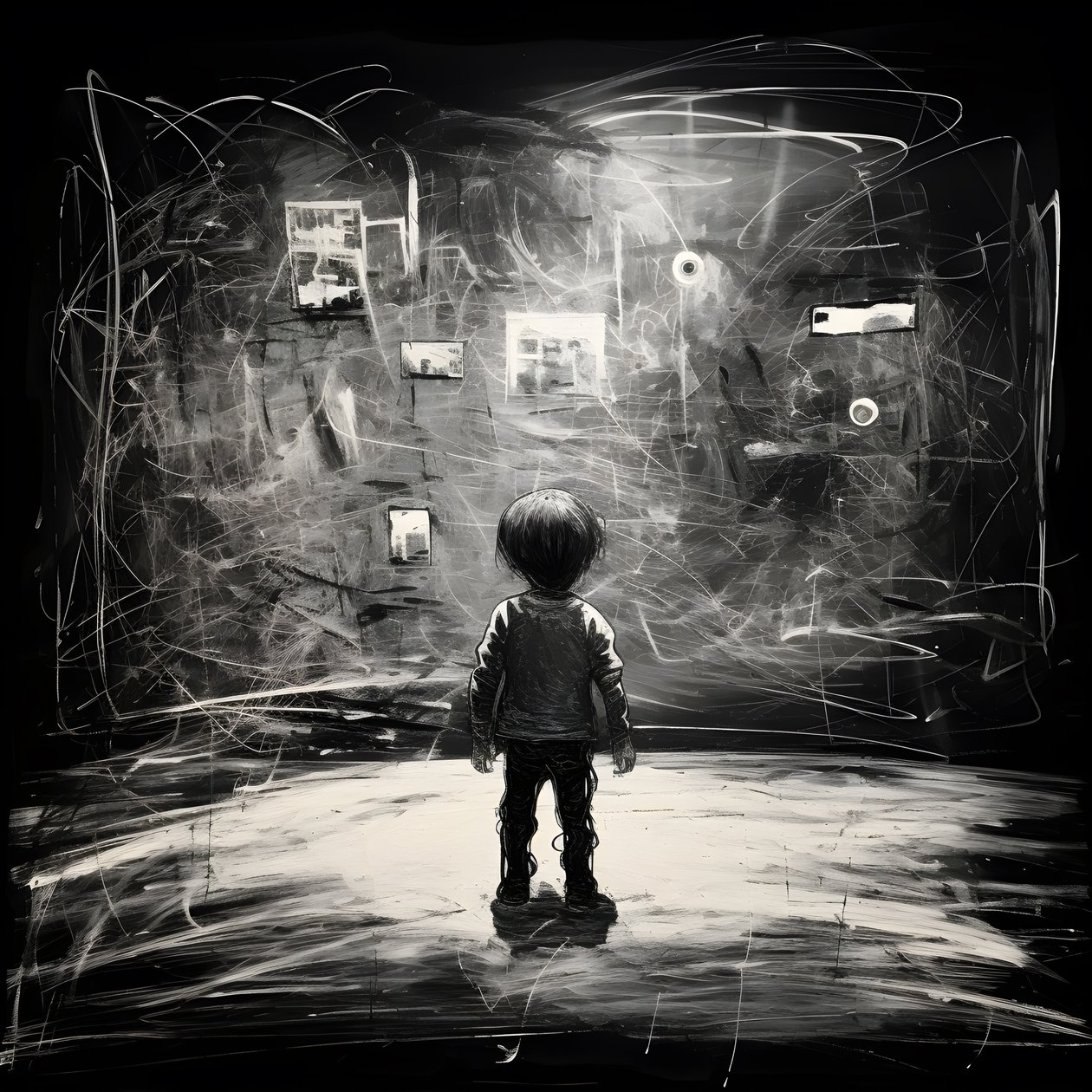 Ein Bild von einem 3-jährigen Kind gezeichnet