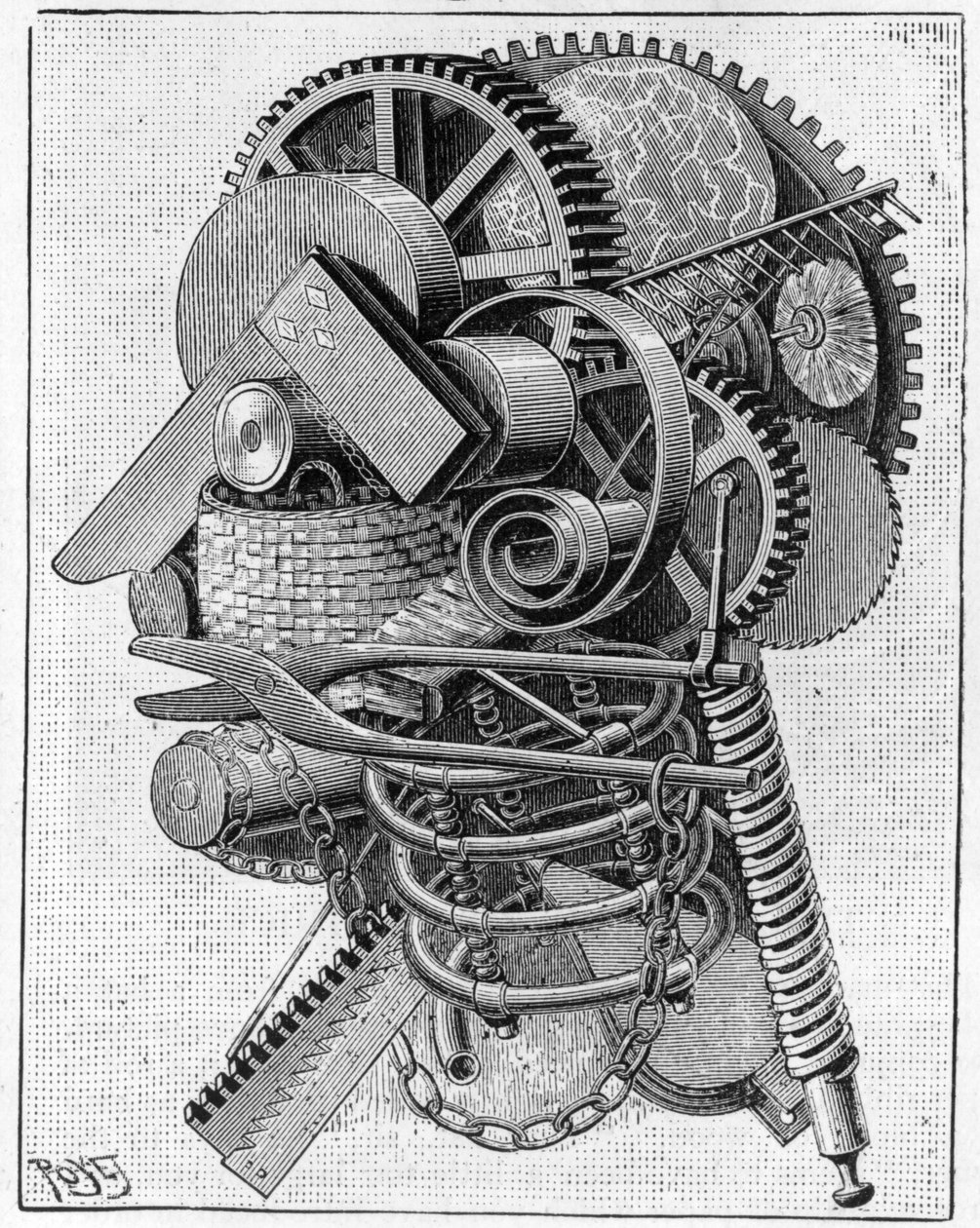 Der Kopf eines Erfinders, 1893 von Louis Poyet: Kunstdruck