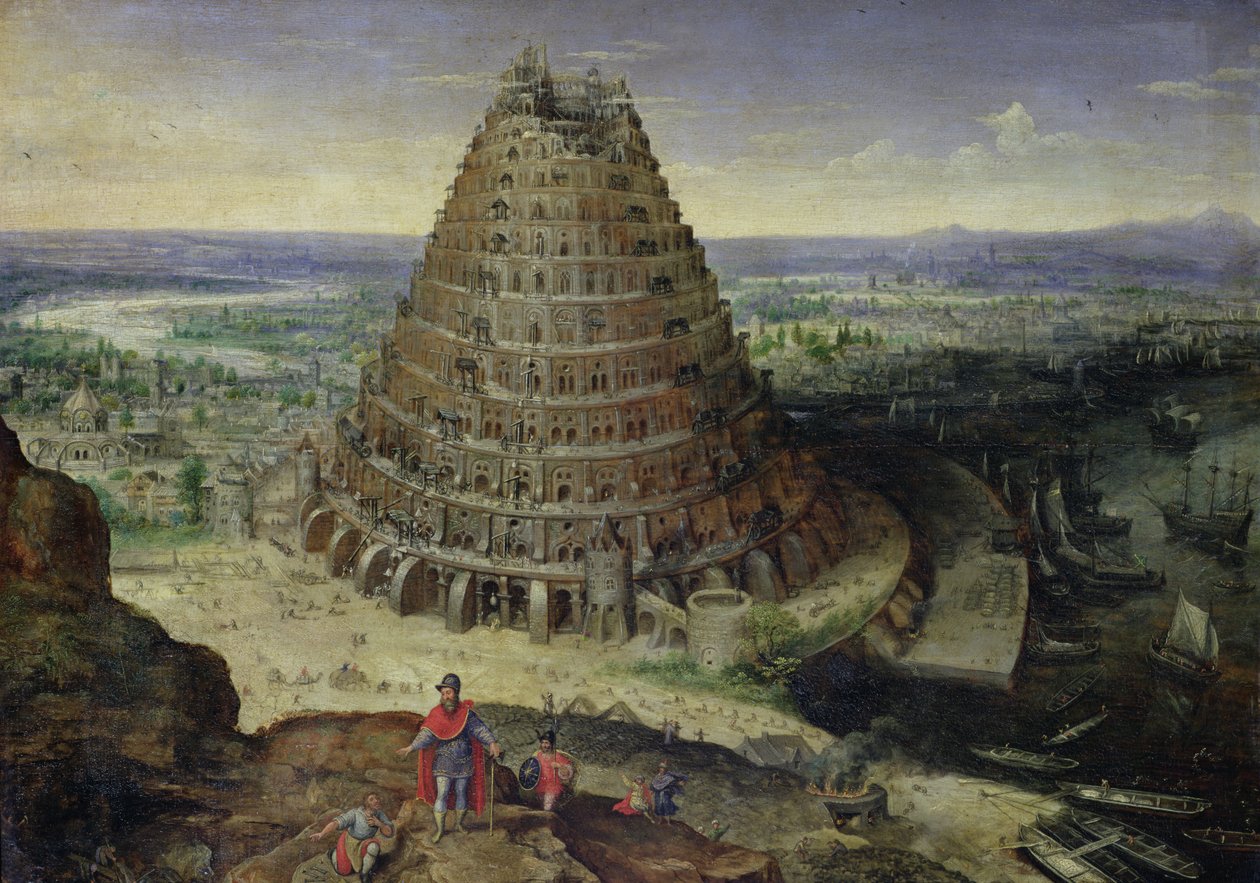 Der Turm von Babel von Lucas van Valckenborch: Kunstdruck
