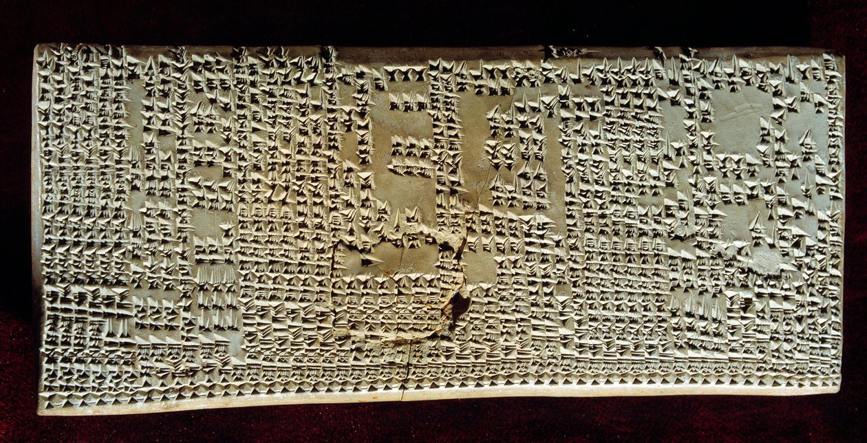Orientalische Antike: medizinische Tafel mit Keilschrift, erstellt nach ...