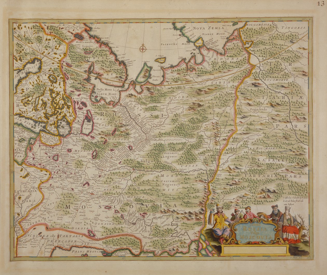 Karte von Russland und Osteuropa aus Atlas Minor, 1745