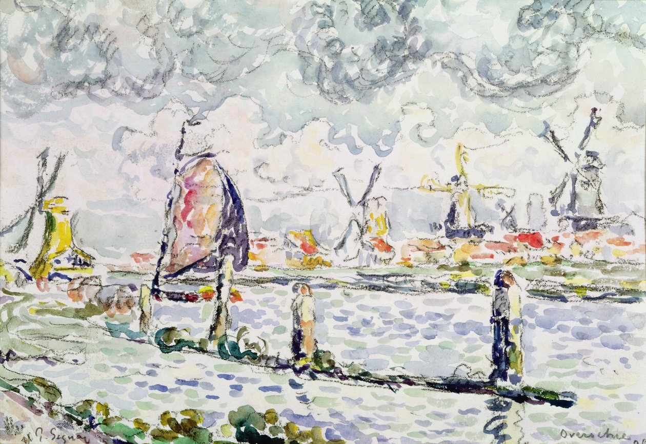 Overschie, 1906 von Paul Signac: hochwertiger Kunstdruck