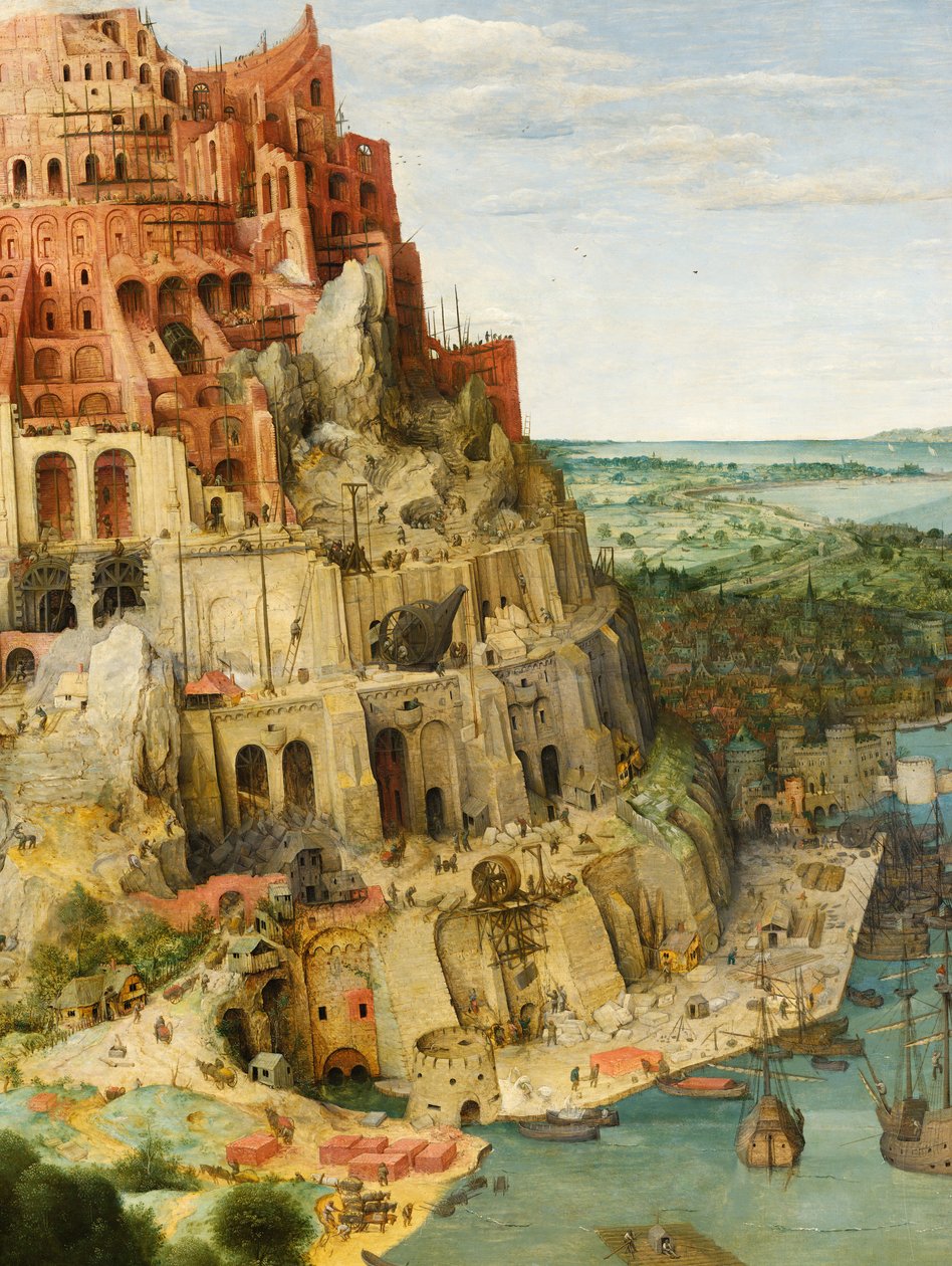 Der Turm zu Babel (Detail) von Pieter Bruegel the Elder