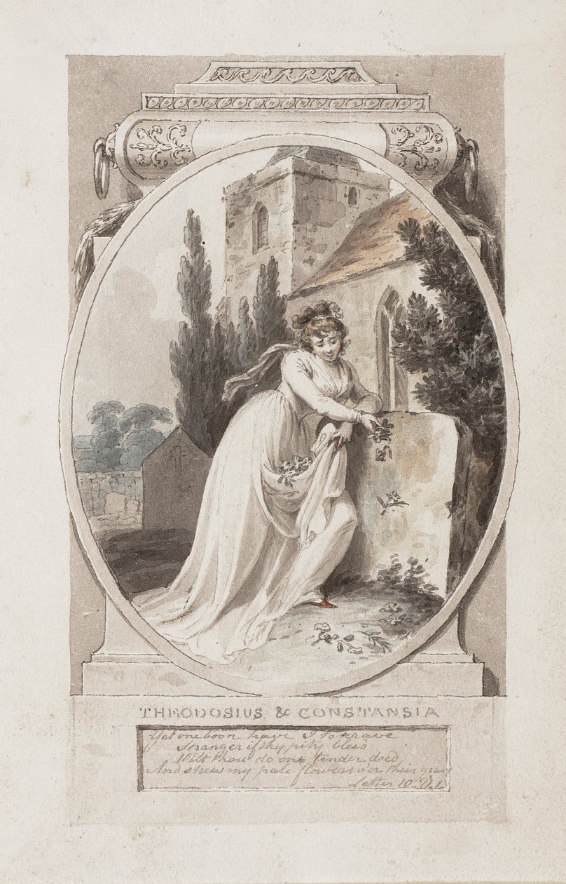 Theodosius und Constansia, Illustration zu Charles Cooke's 1800 Ausgabe ...