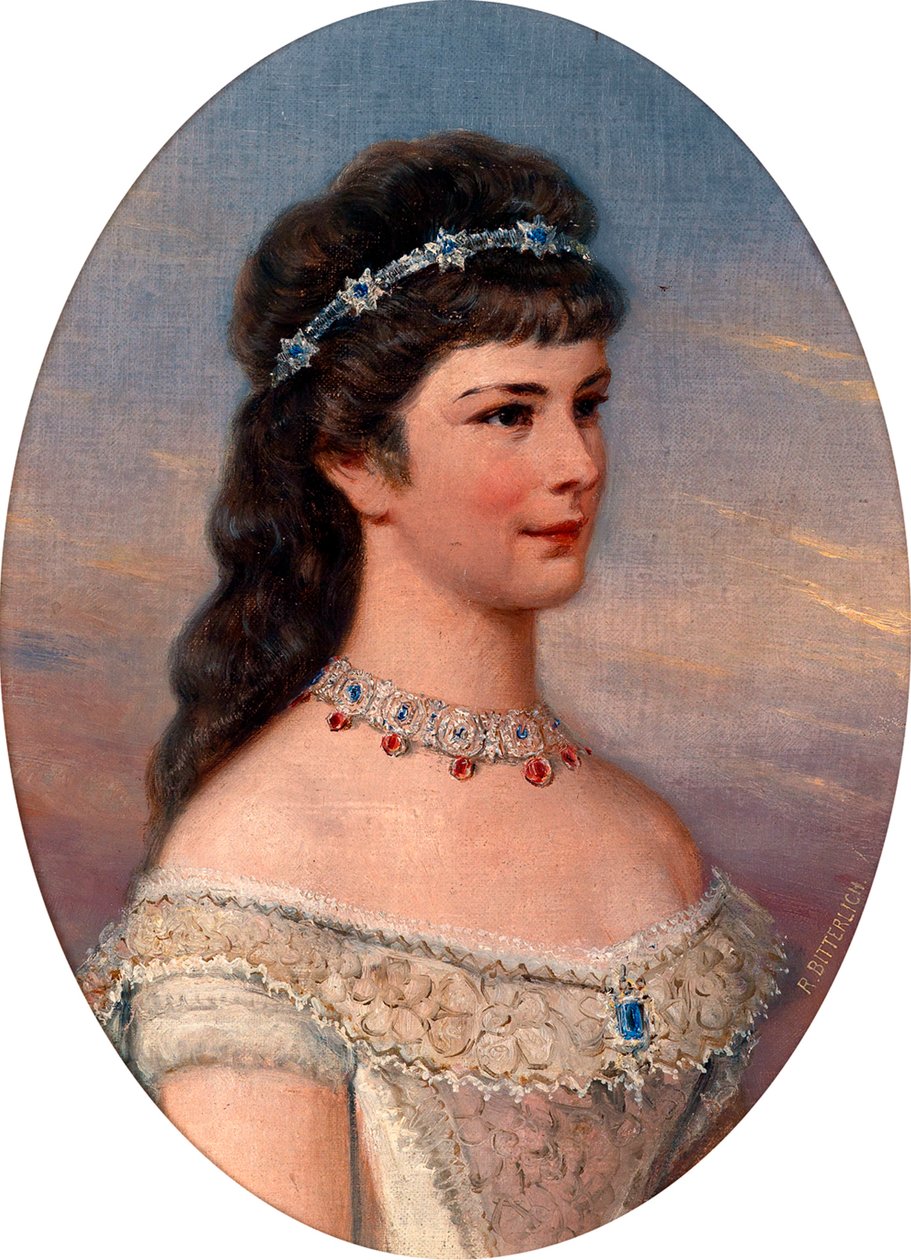 Porträt von Elisabeth von Wittelsbach (Sissi), Kaiserin von Österreich ...