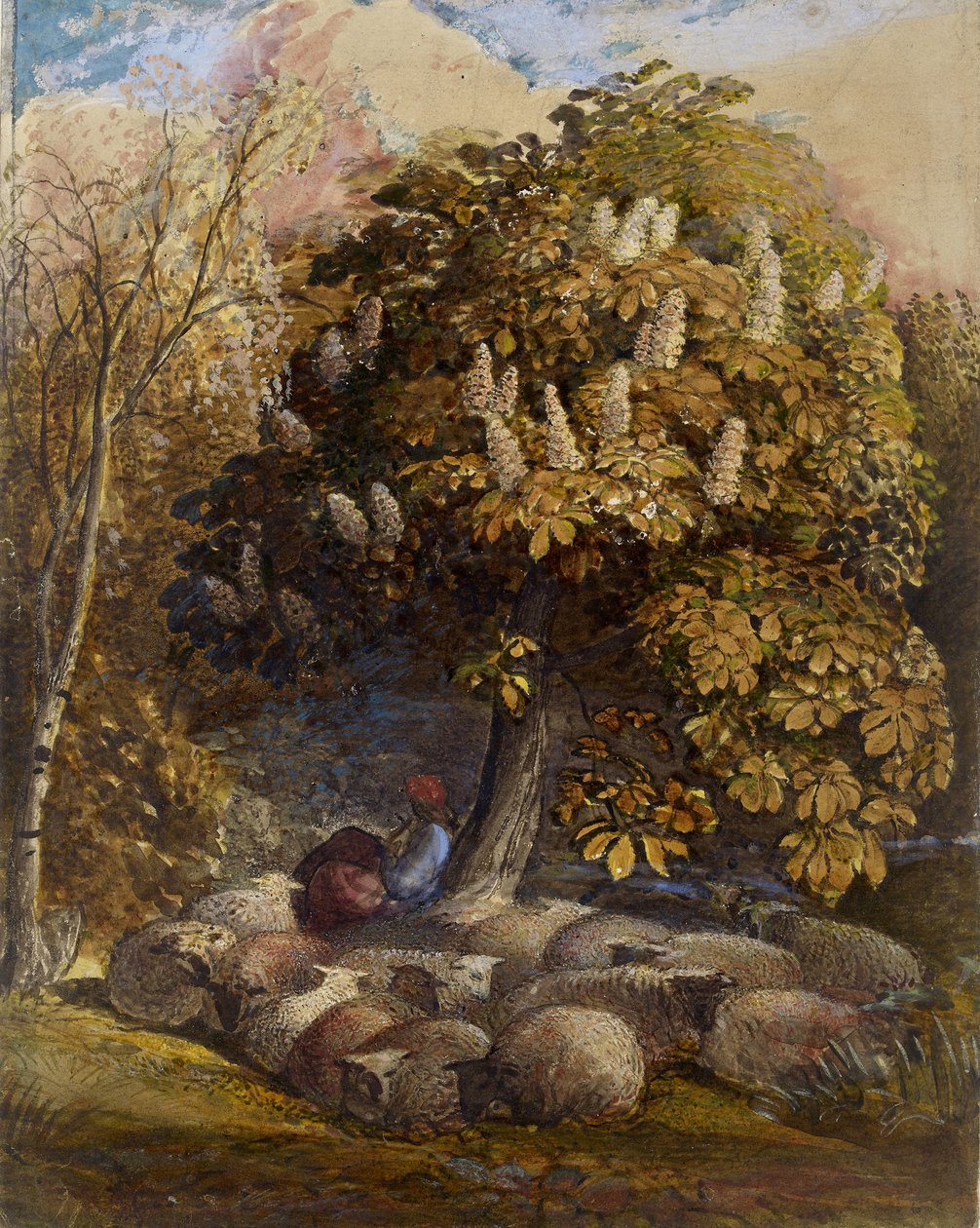 Pastorale mit einem Rosskastanienbaum, ca. 1830-31