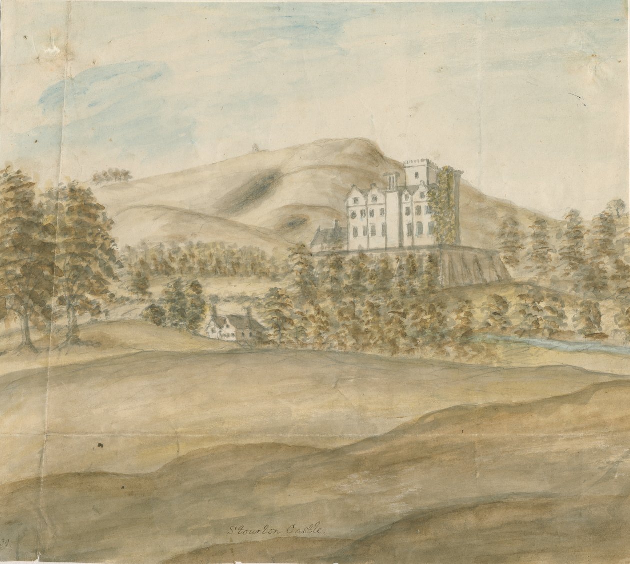 Stourton Schloss von Stebbing Shaw: hochwertiger Kunstdruck