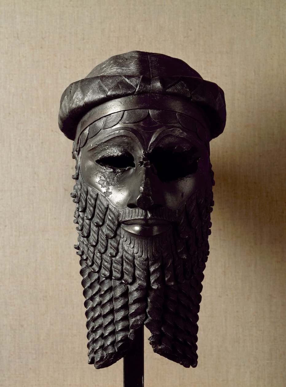 Sumerische Kunst: Kopf eines Königs, vielleicht Naram-Sin (2254-2218 v ...