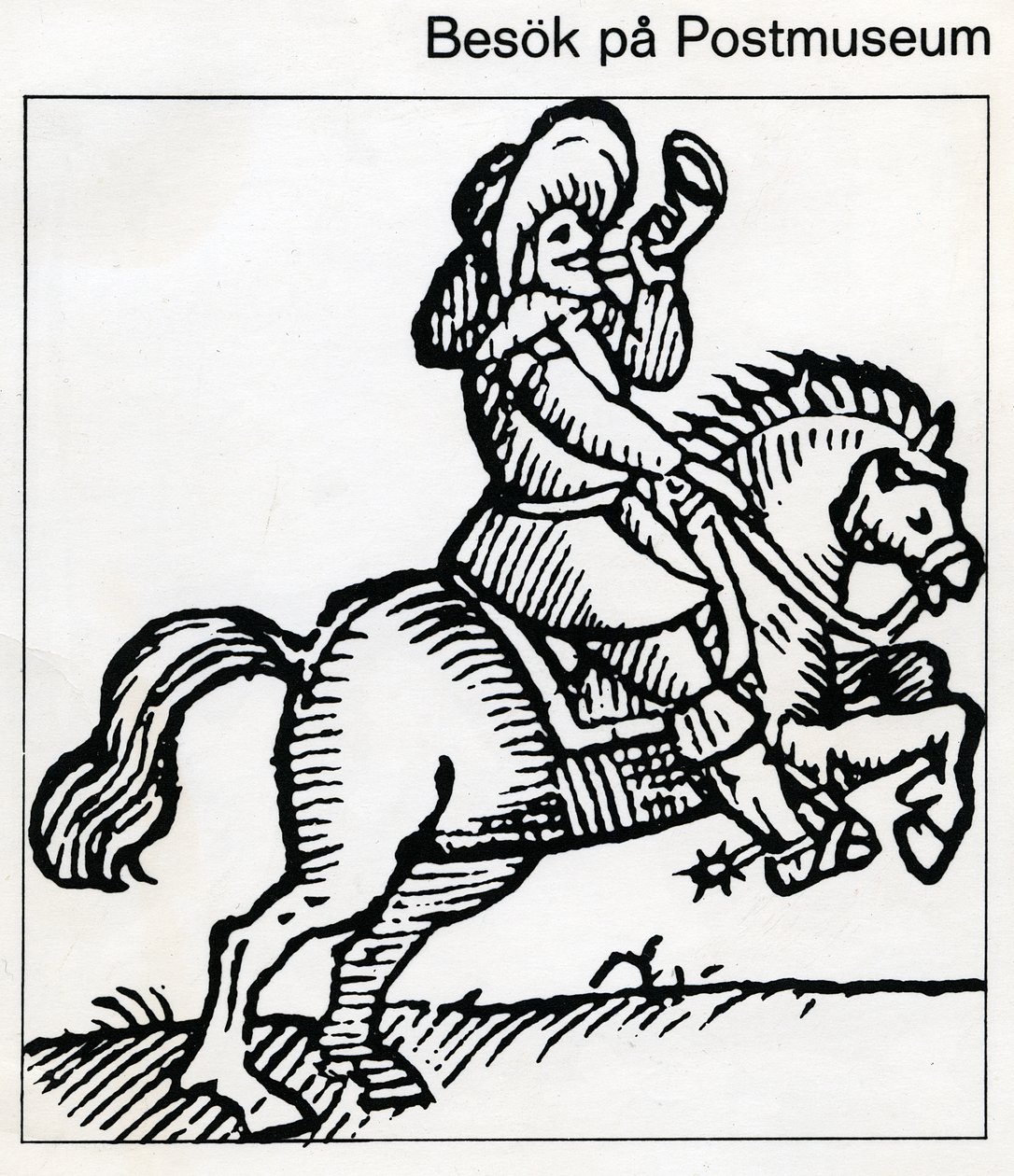 Postreiter (Holzschnitt) von Unbekannt: Kunstdruck kaufen