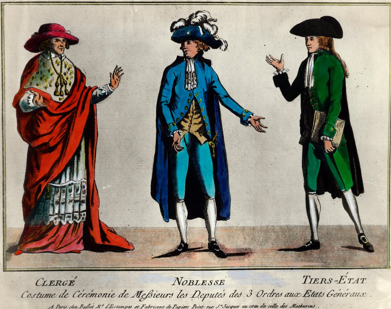 Französische Revolution: Darstellung der Deputierten der drei Stände in ...