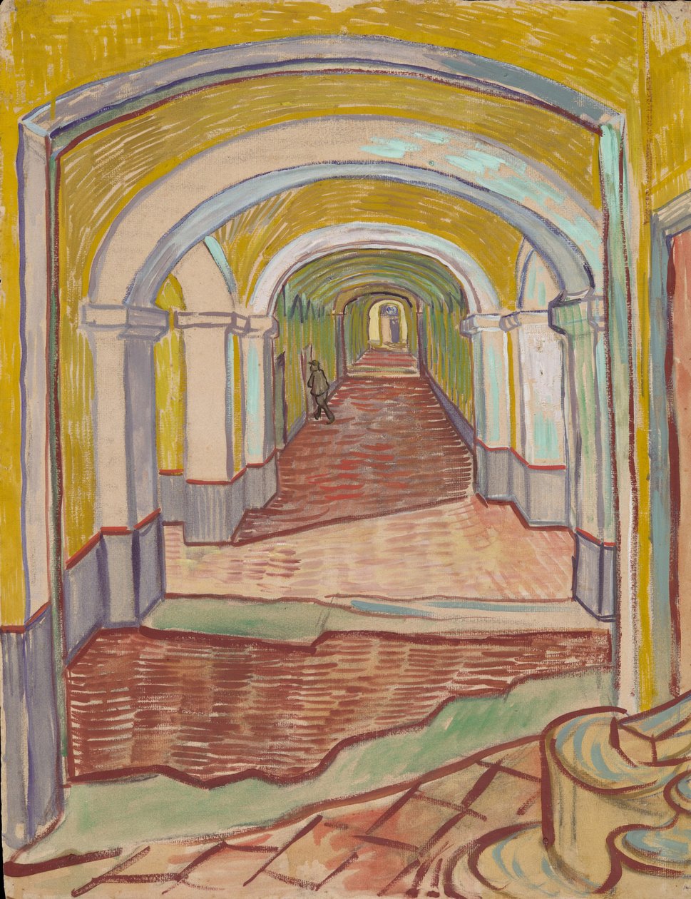 Korridor in der Anstalt von Vincent van Gogh: Kunstdruck