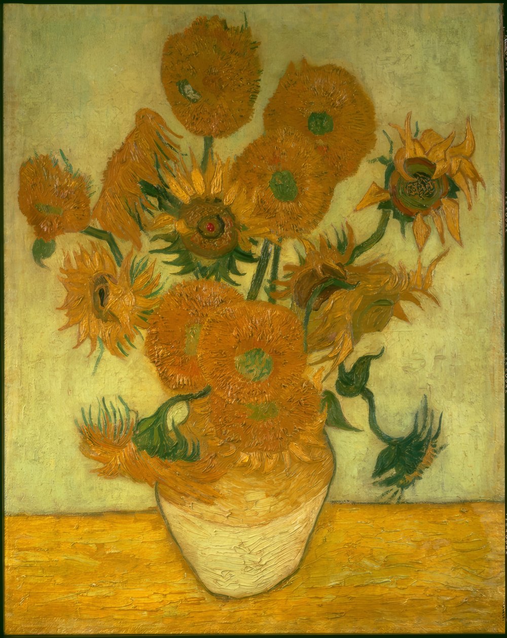 Fnfzehn Sonnenblumen In Einer Vase