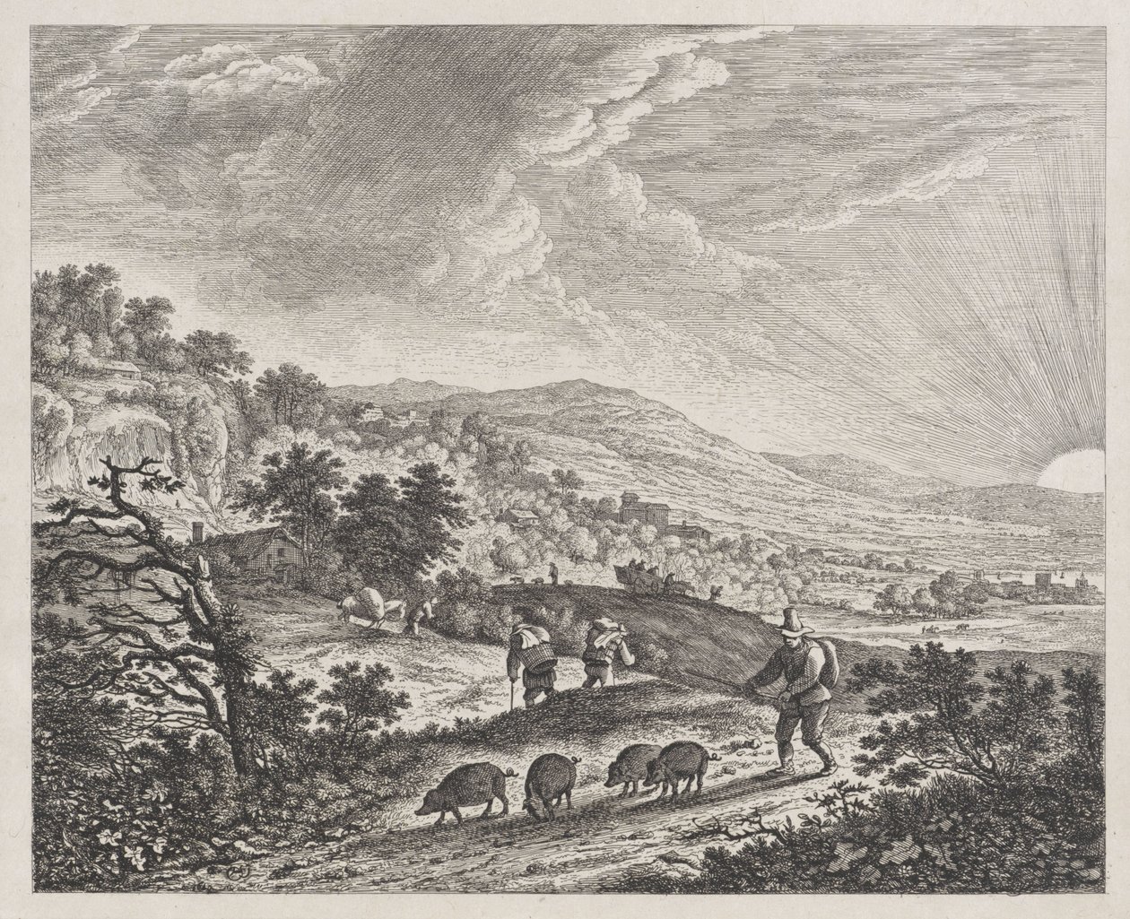 Schweinehirt von William Young Ottley: Kunstdruck kaufen