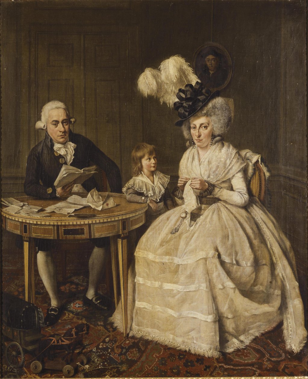 Porträt von Johannes Enschedé jr. mit seiner Frau Johanna Swaving und ...