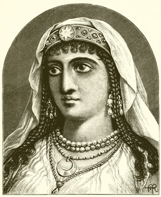 Die Königin von Saba von English School: Kunstdruck