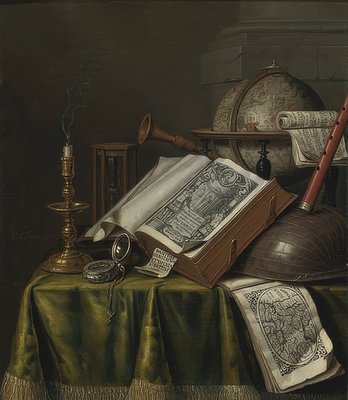 Vanitas-Stillleben von Evert Collier: Kunstdruck kaufen