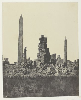 Palais de Karnak, Die Obelisken; Theben von Maxime Du Camp