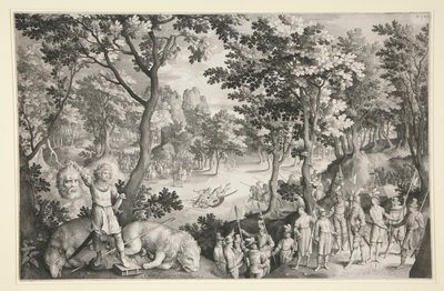 David und Goliath von Nicolaes de Bruyn: Kunstdruck kaufen