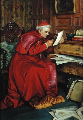 Close Scrutiny (Öl auf Platte) von R. Klausner: Kunstdruck