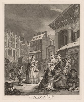 Die vier Tageszeiten von William Hogarth: Kunstdruck